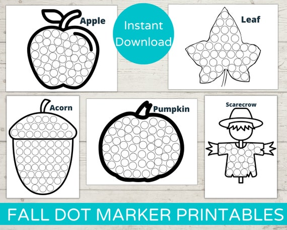 Fall Dot Marker Printables/ Do a Dot Printable/ Toddler - Etsy Canada