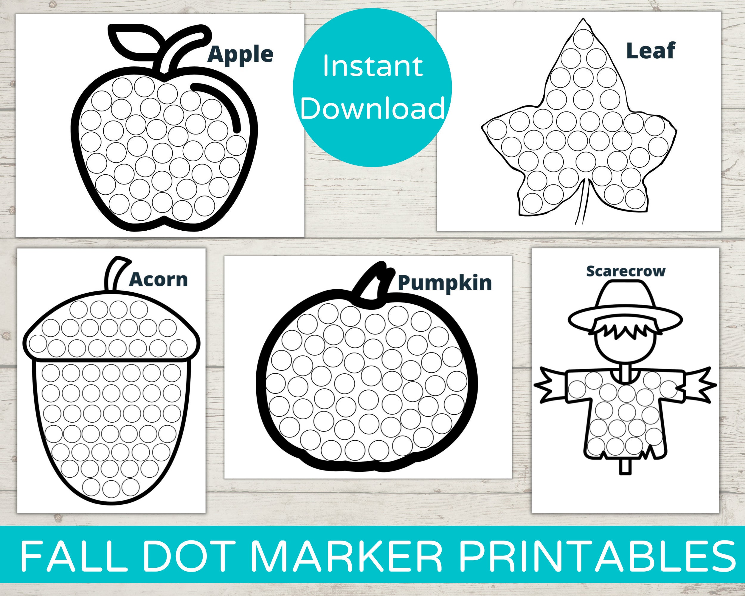 Fall Dot Marker Printables/ Do a Dot Printable/ Toddler Activity ...