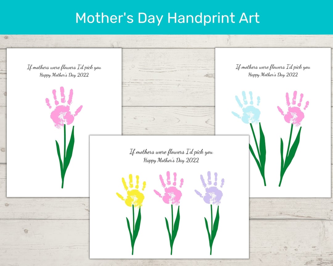 Mother's Day Handprint Art/ Mother's Day Handprint Gift/ Mother's Day ...