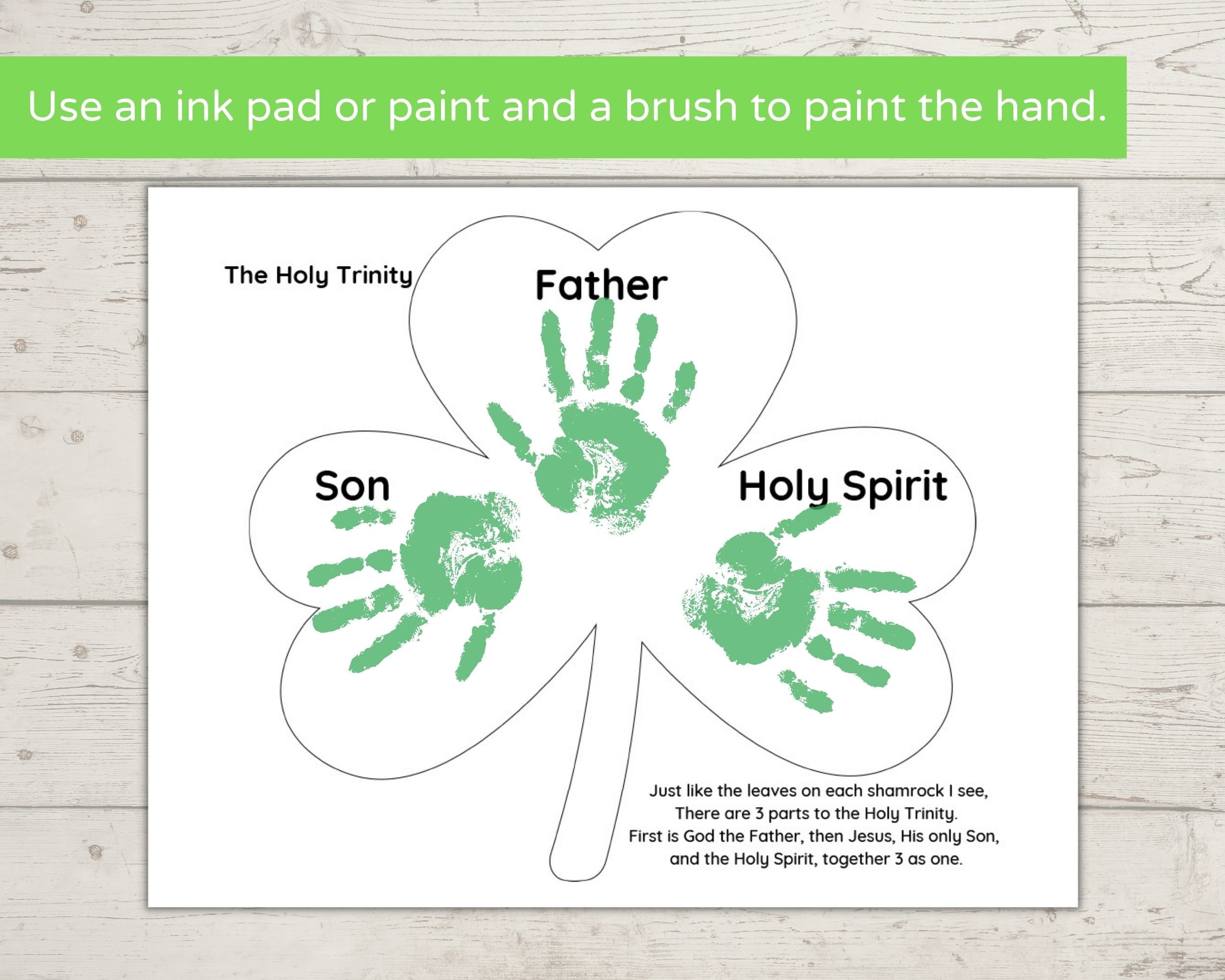 St. Patrick's Day Handprint Art/ St. Patrick's Day Toddler Activity ...