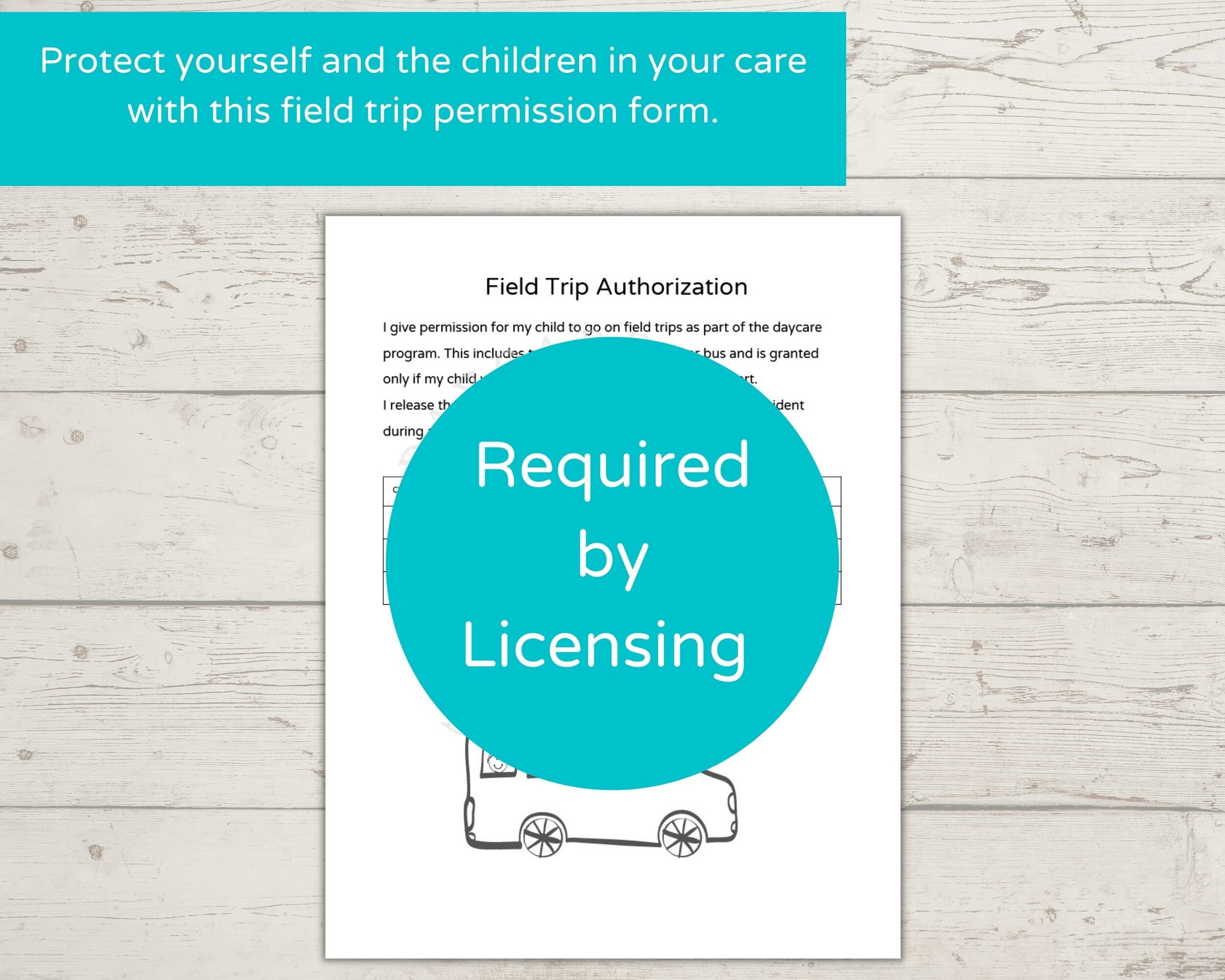 Field Trip Permission Form/ Daycare Field Trip Form/ Field Trip ...