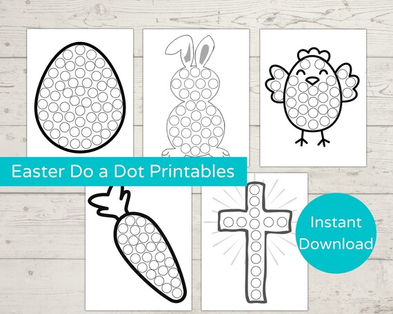 Easter Dot Marker Printables/ Do a Dot Printable/ Easter | Etsy