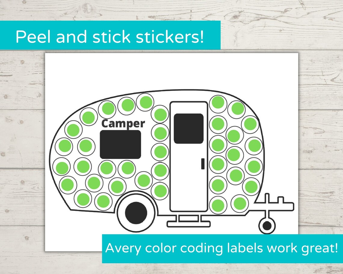Camping Theme Dot Marker Printables/ Do a Dot Printable/ Toddler ...