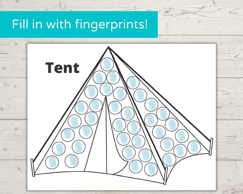 Camping Theme Dot Marker Printables/ Do a Dot Printable/ Toddler ...