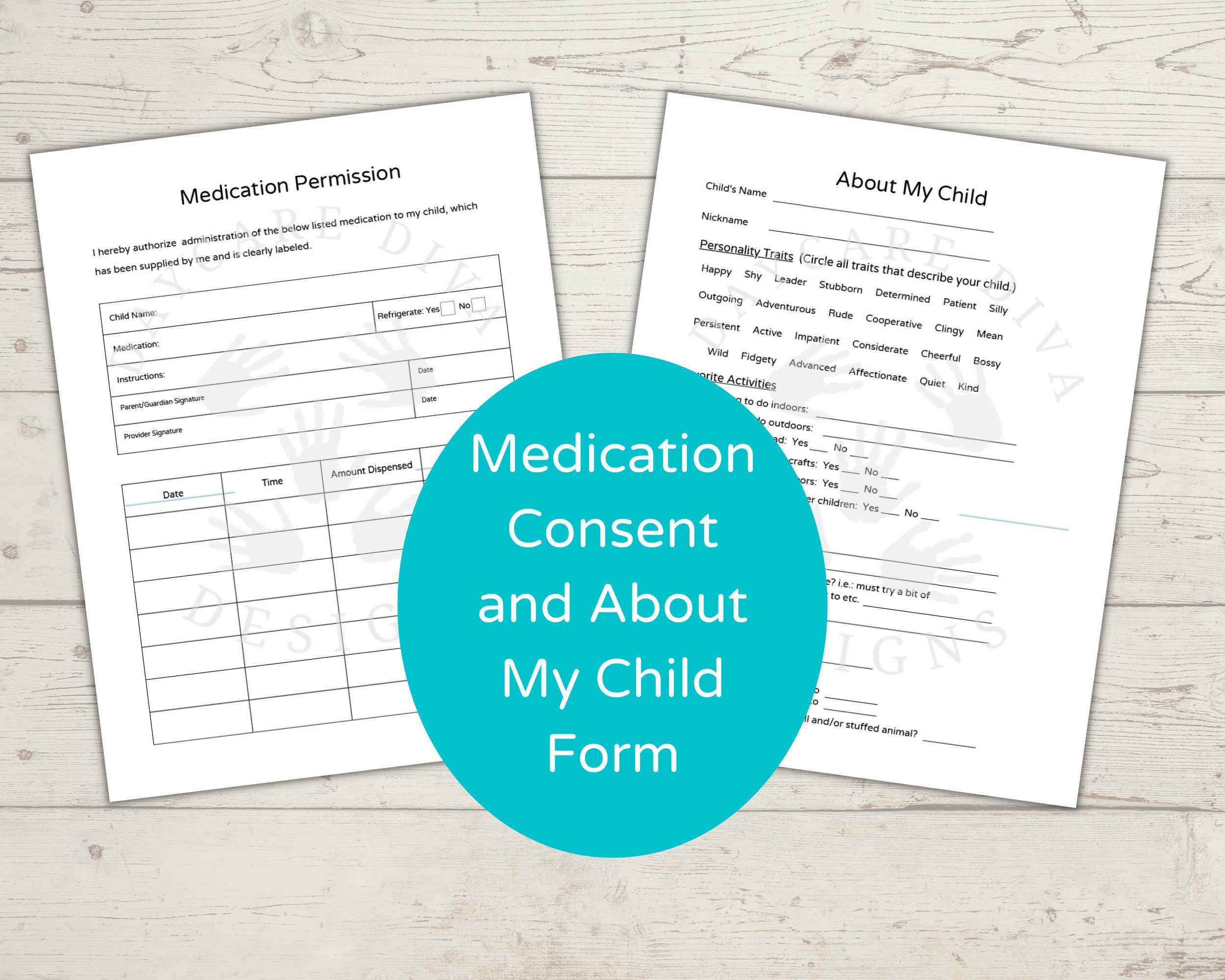 Daycare Enrollment Forms, Childcare Enrollment Packet, Enrollment ...