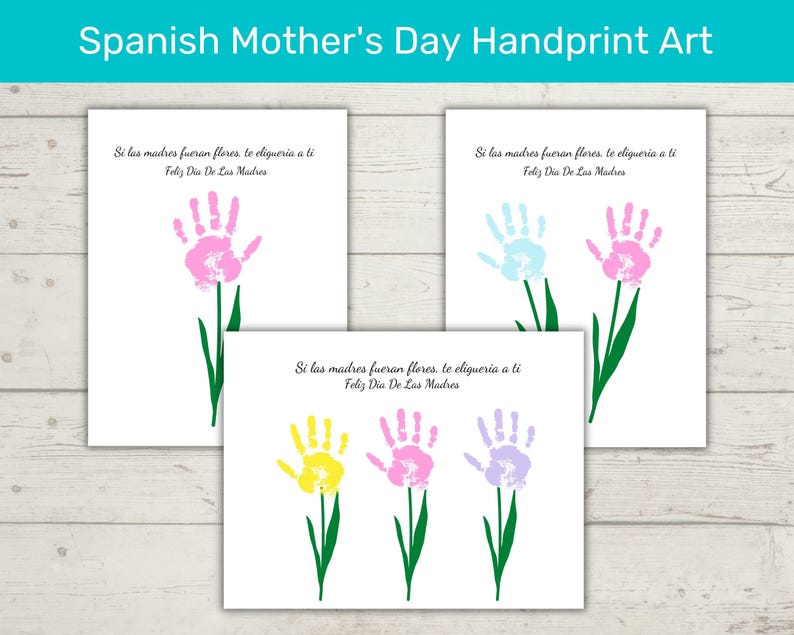 Spanish Mother's Day Toddler Handprint Art/ Día De La Madre Handprint ...