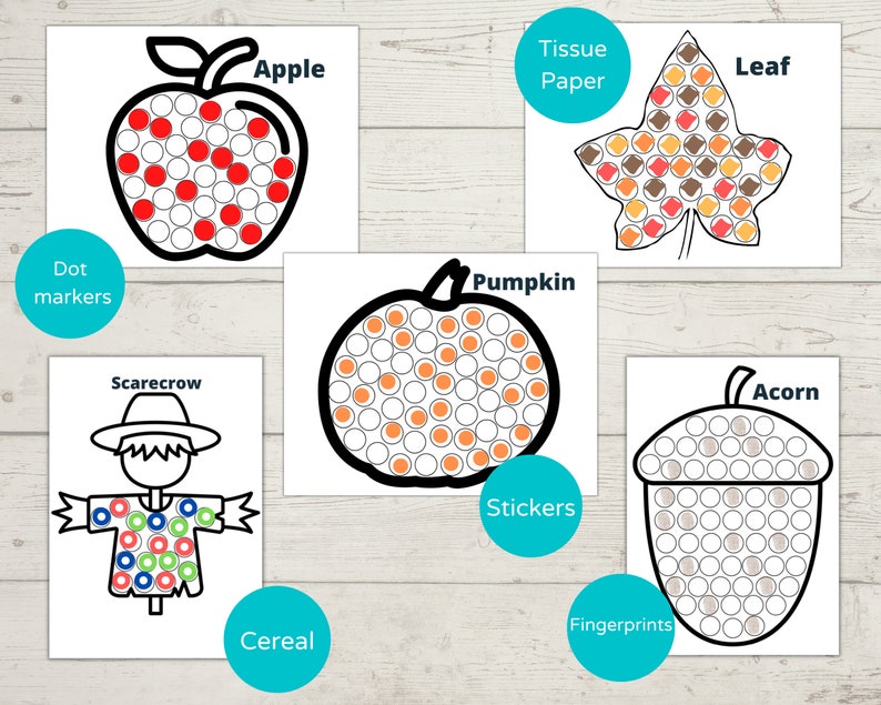 Fall Dot Marker Printables/ Do a Dot Printable/ Toddler Activity ...