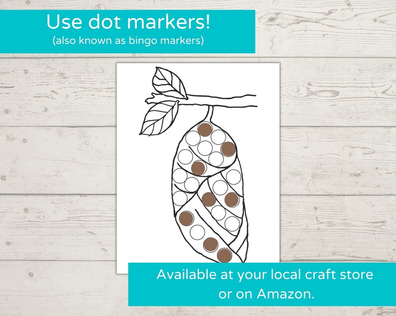 Butterfly Unit Dot Marker Printables/ Do a Dot Printable/ Butterfly ...