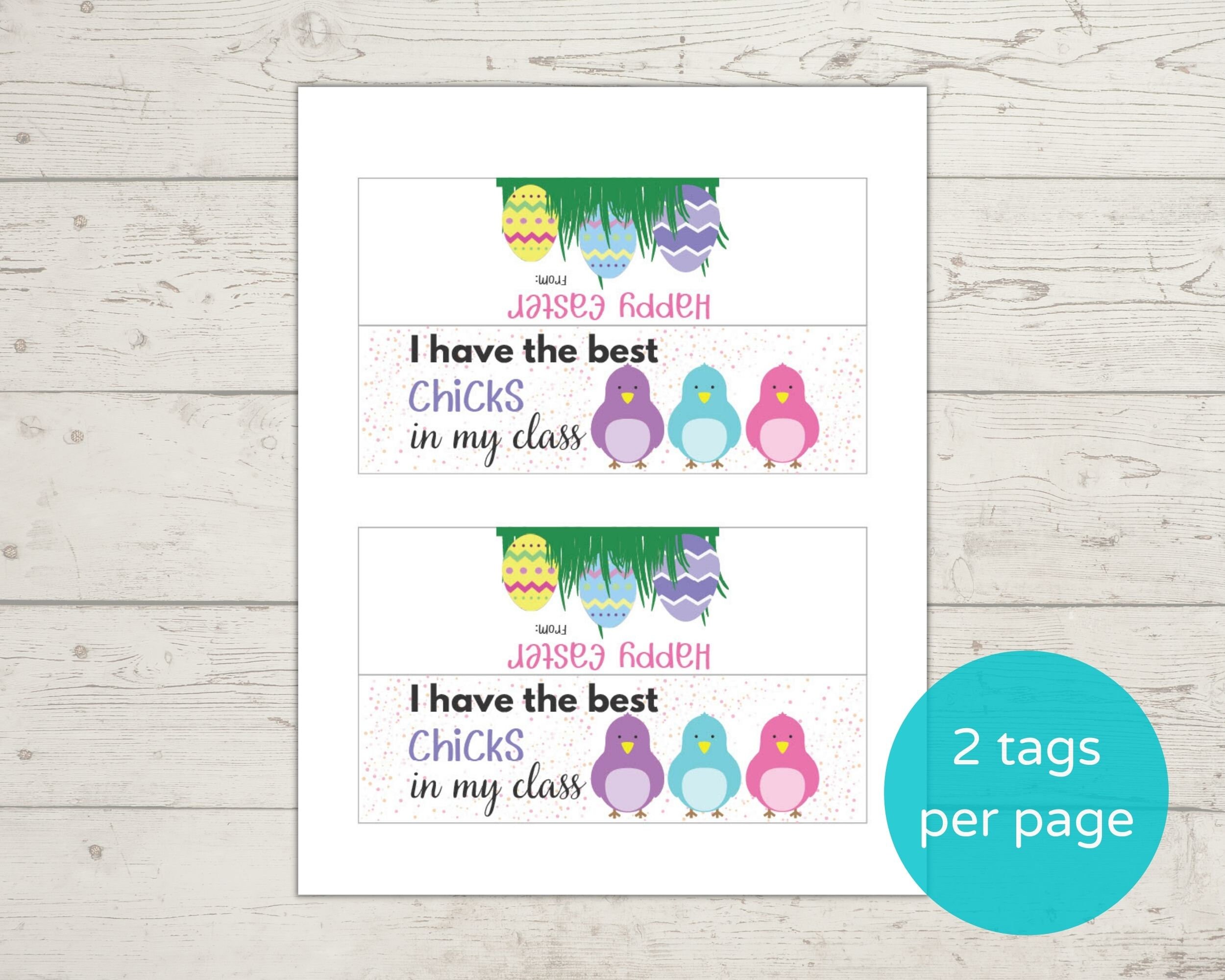 Easter Printable Bag Topper/ Classroom Printable Bag Topper/ Easter ...