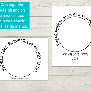 Día De La Tierra Handprint Art / Earth Day Toddler Handprint - Etsy Canada