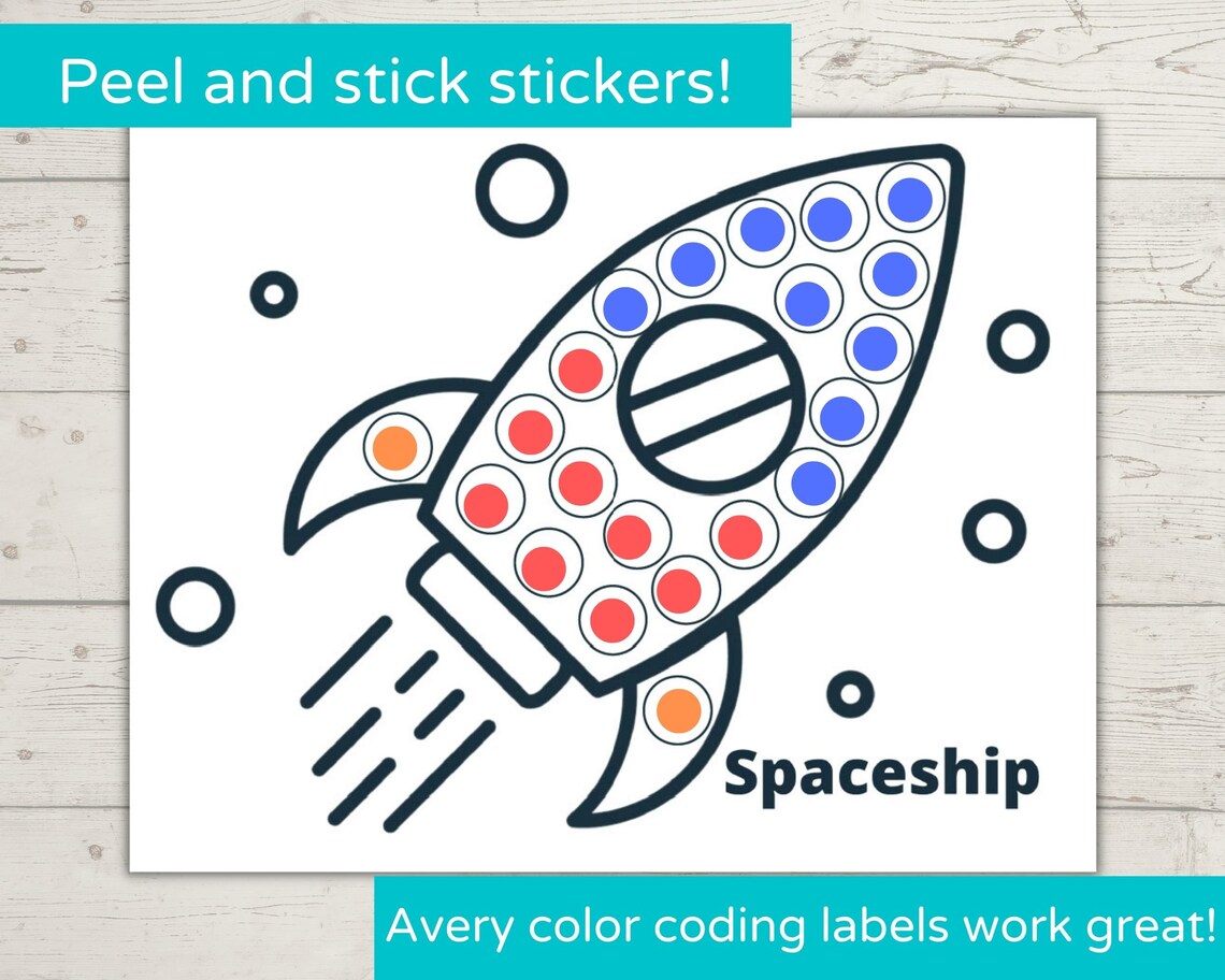 Space Theme Dot Marker Printables/ Do a Dot Printable/ Toddler Activity ...