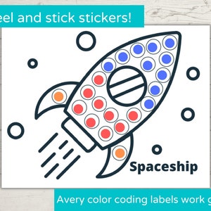 Space Theme Dot Marker Printables/ Do a Dot Printable/ Toddler Activity ...