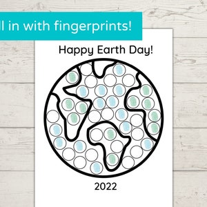 Earth Day Dot Marker Printable/ Do a Dot Printable/ Earth Day Activity ...
