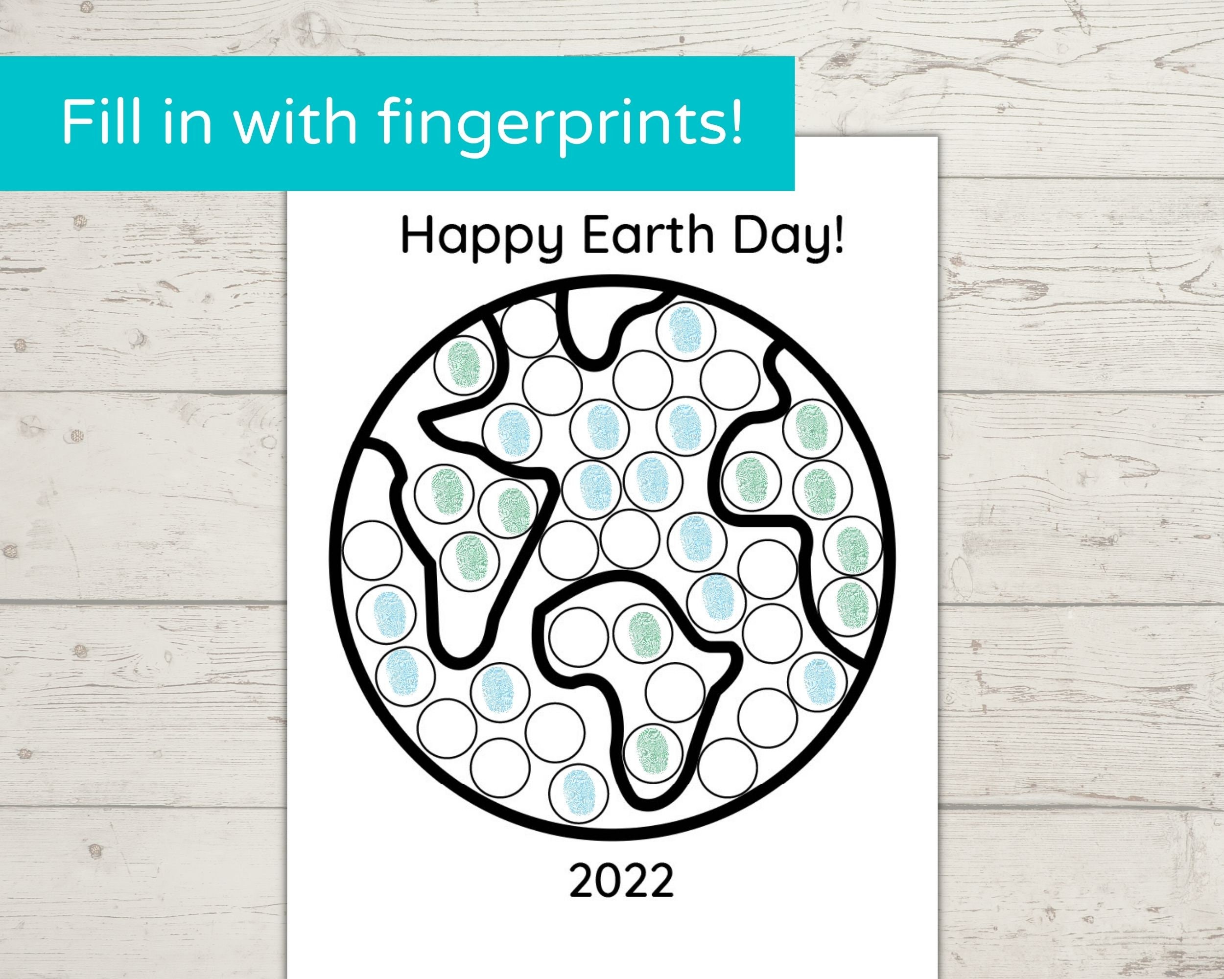 Earth Day Dot Marker Printable/ Do a Dot Printable/ Earth Day Activity ...