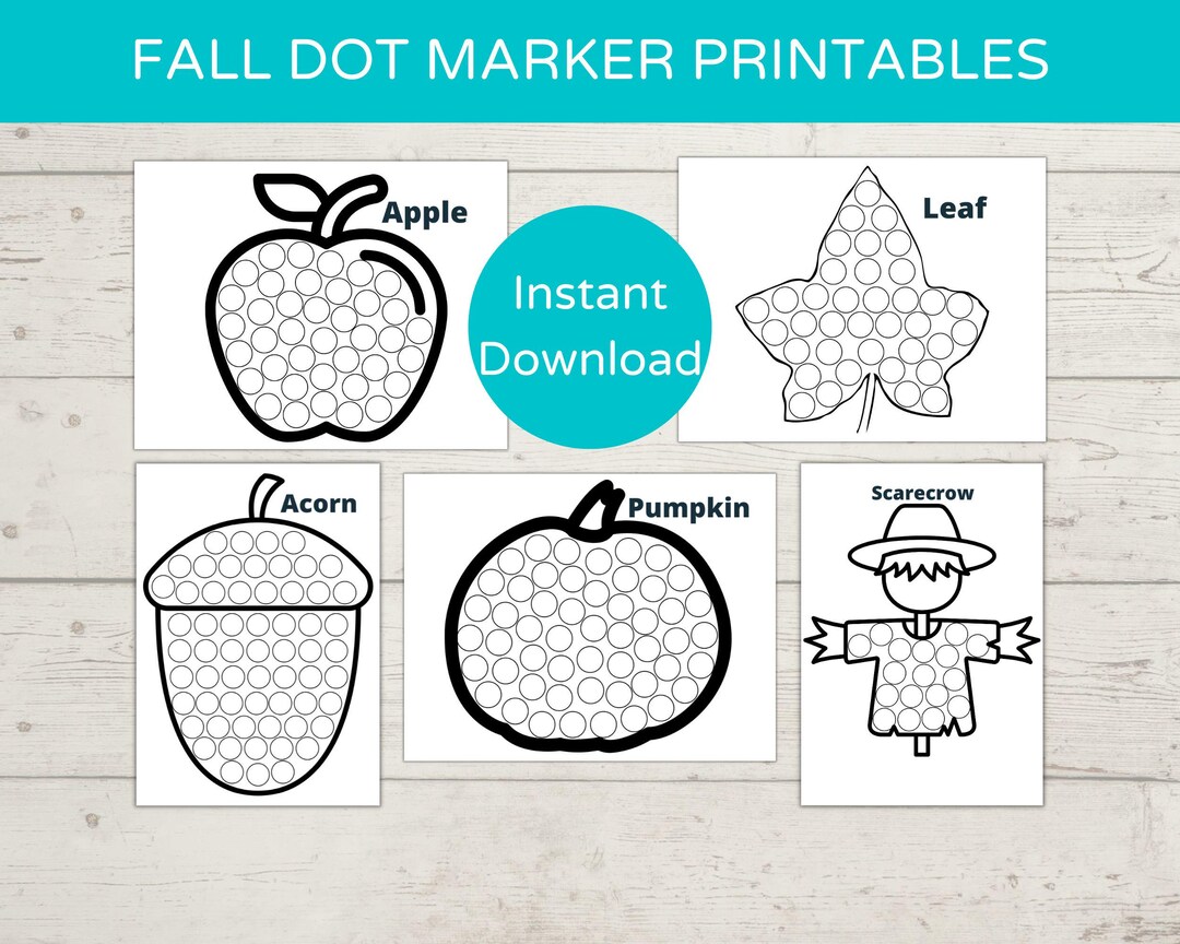 Fall Dot Marker Printables/ Do a Dot Printable/ Toddler Activity ...