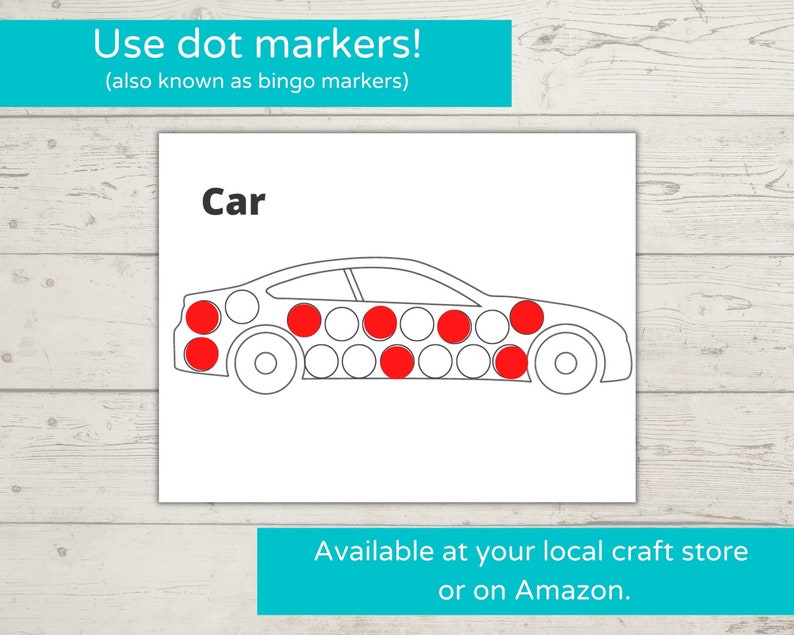 Color Red Dot Marker Printables/ Do a Dot Printable/ Toddler Activity ...