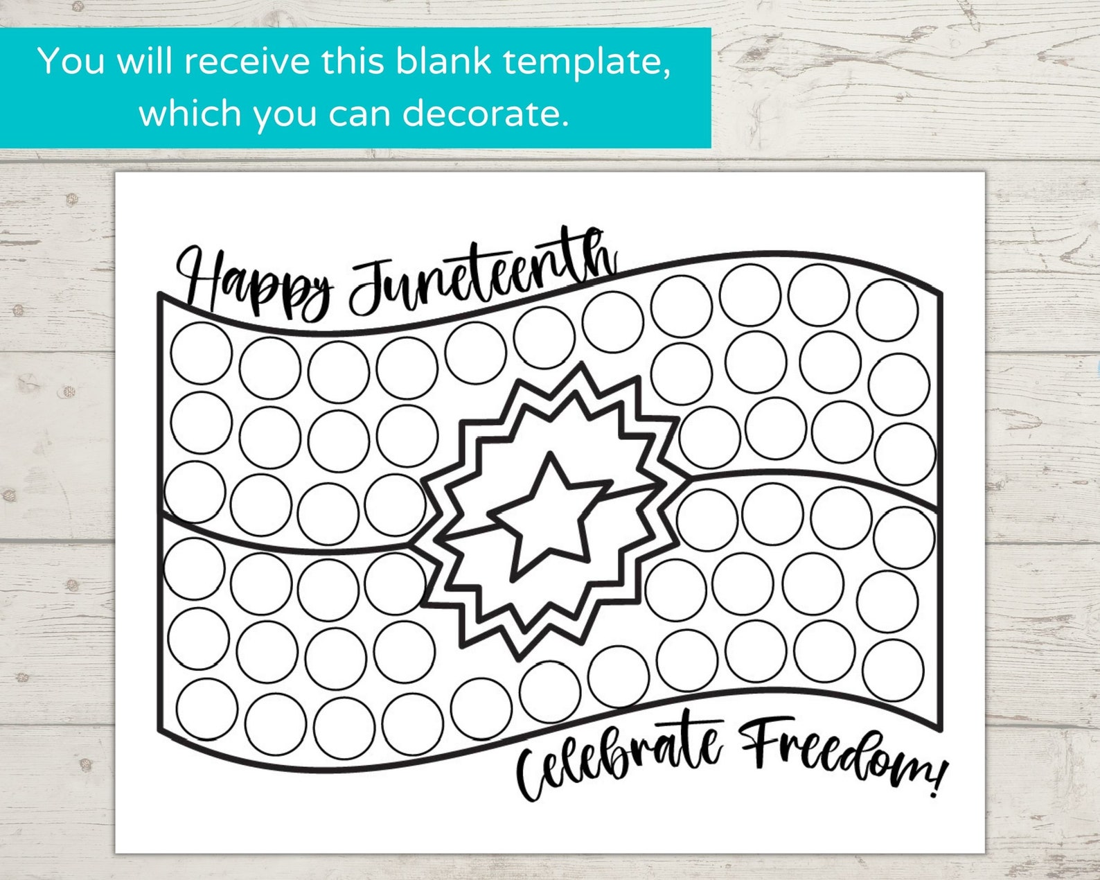 Juneteenth Dot Marker Printable/ Do a Dot Printable/ Juneteenth ...
