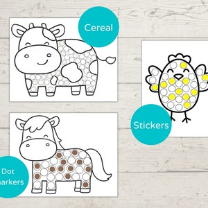 Spring Animals Dot Marker Printables/ Do a Dot Printable/ Baby | Etsy