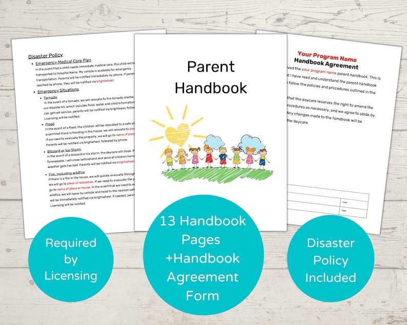 Daycare Enrollment Forms and Handbook Bundle/ Childcare - Etsy
