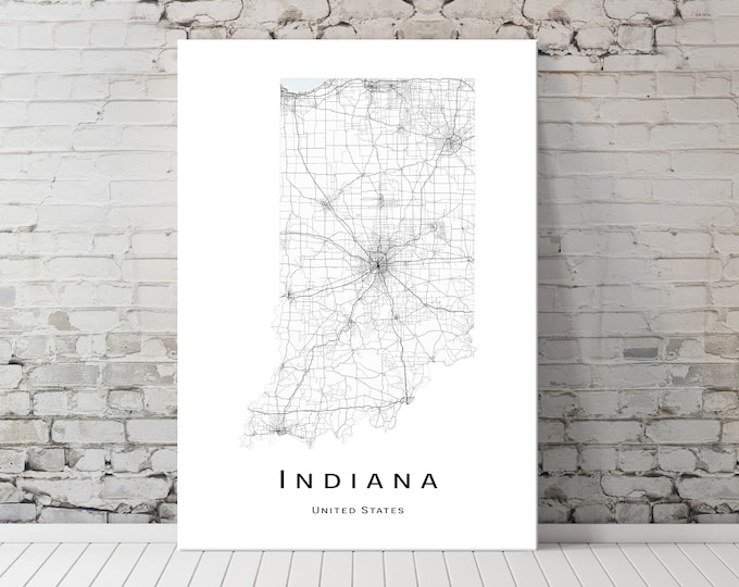 Indiana Map - Etsy