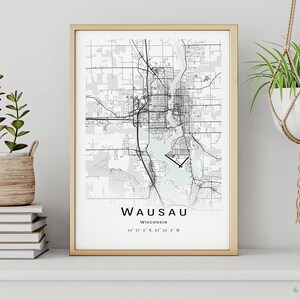 Wausau Map - Wisconsin (US) - City Map With High Details - Printable ...