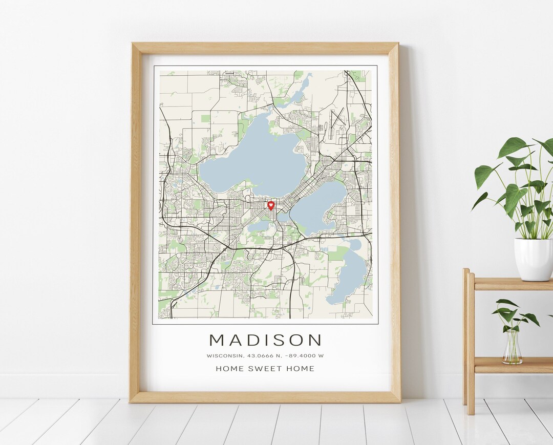 Custom City Map, Personalized Map, Custom Map Poster, Any City, Wall ...