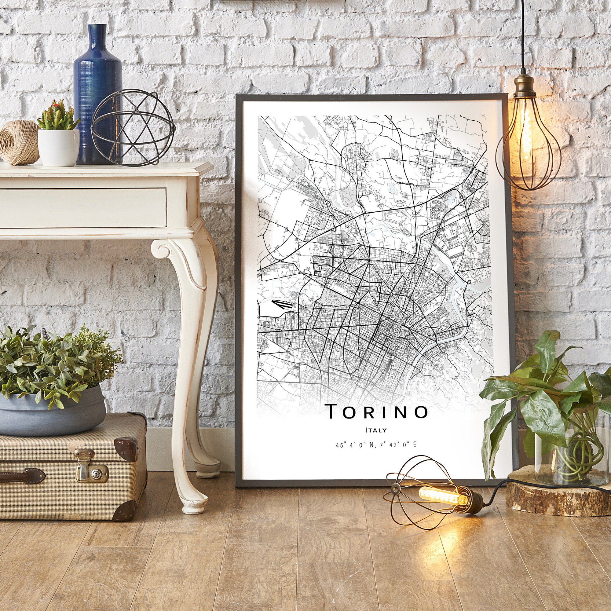 Torino Map, Italy City Map With High Details Instant Download ...