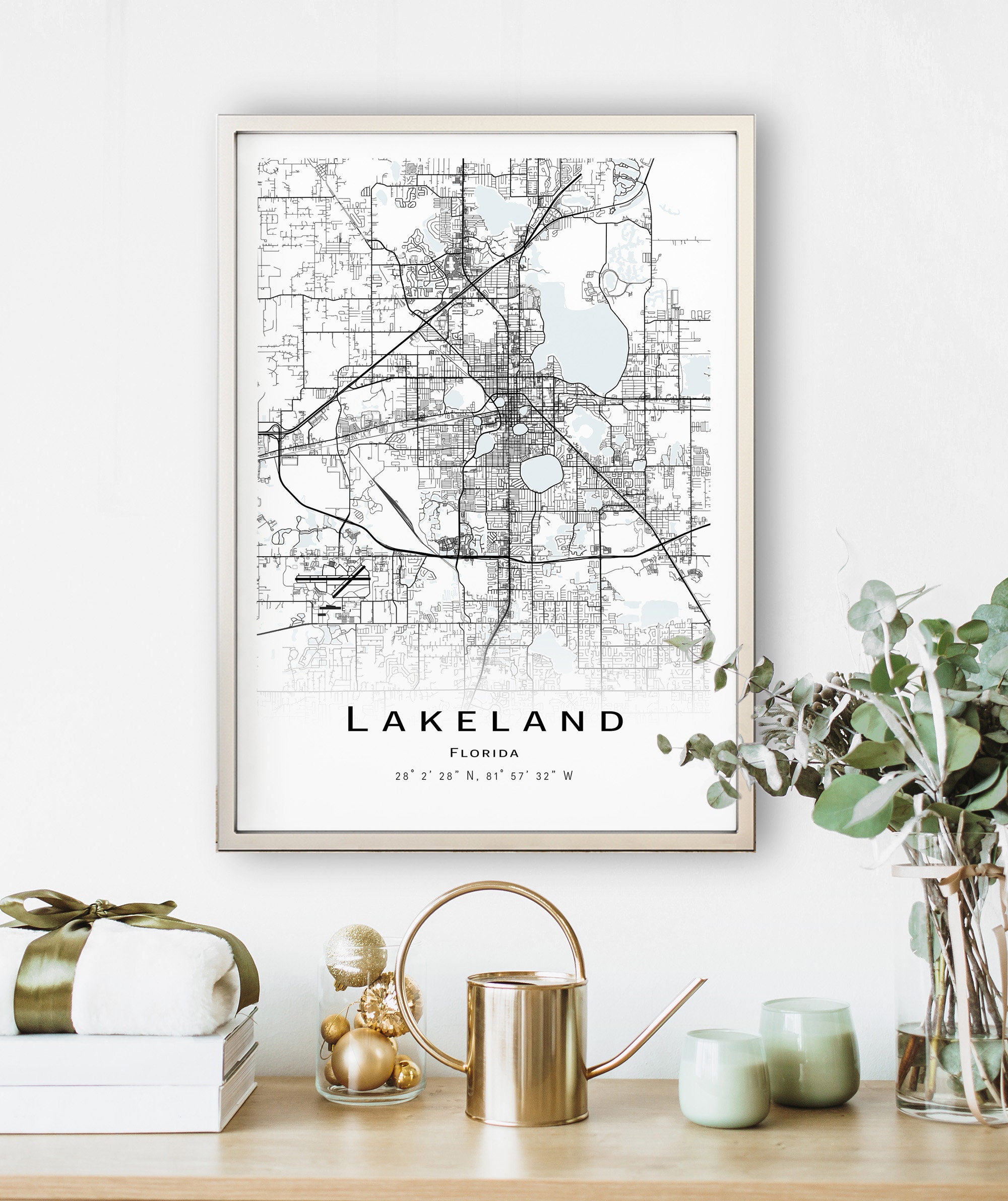 Lakeland Map, Florida, United States USA City Map With High Details ...