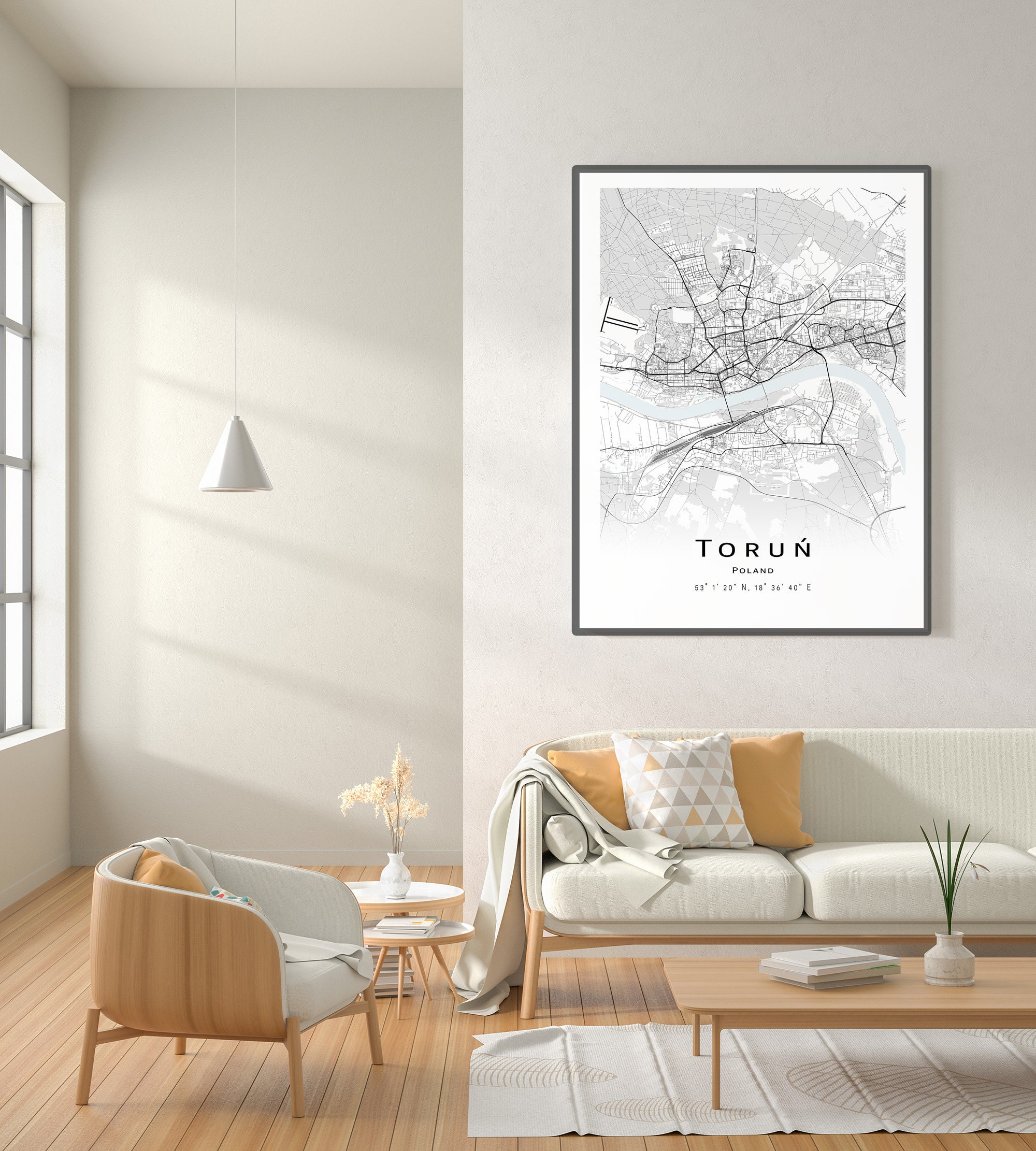 Torun map, Polonia Mapa de la ciudad con detalles altos descarga ...