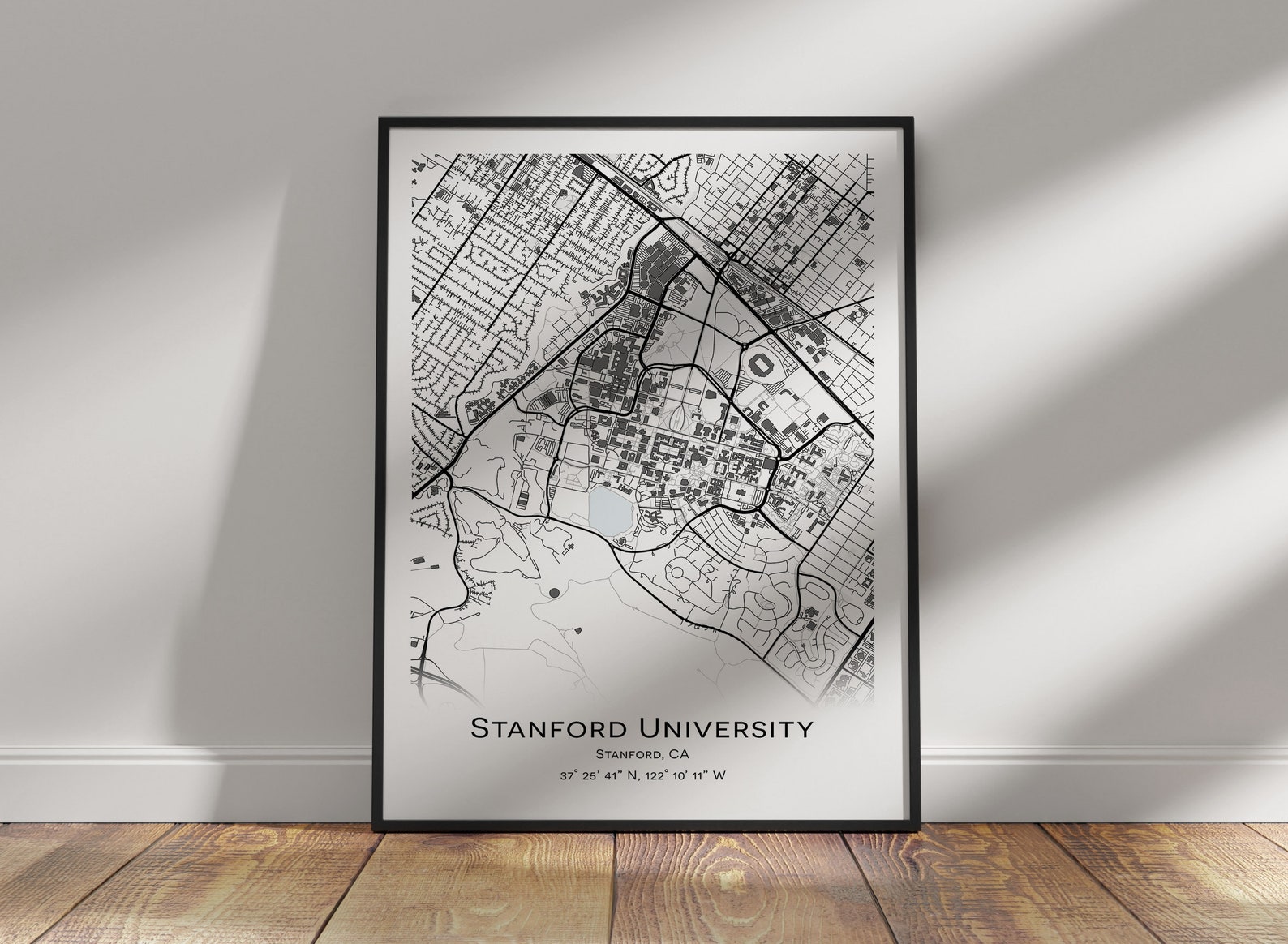 Stanford University Map, Stanford, CA - Graduation Gift - Wall Decor ...
