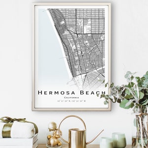 Hermosa Beach Map, California, United States (USA) - City Map With High ...