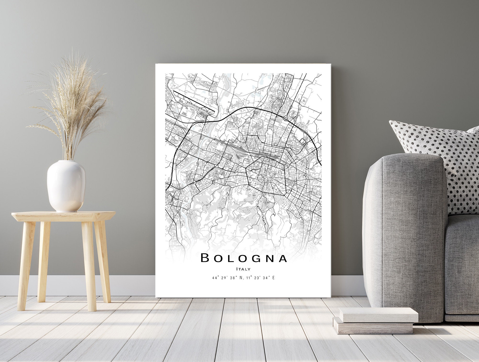 Bologna Map, Italy City Map With High Details Instant Download ...