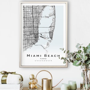 Miami Beach Map, Florida, United States (USA) - City Map With High ...