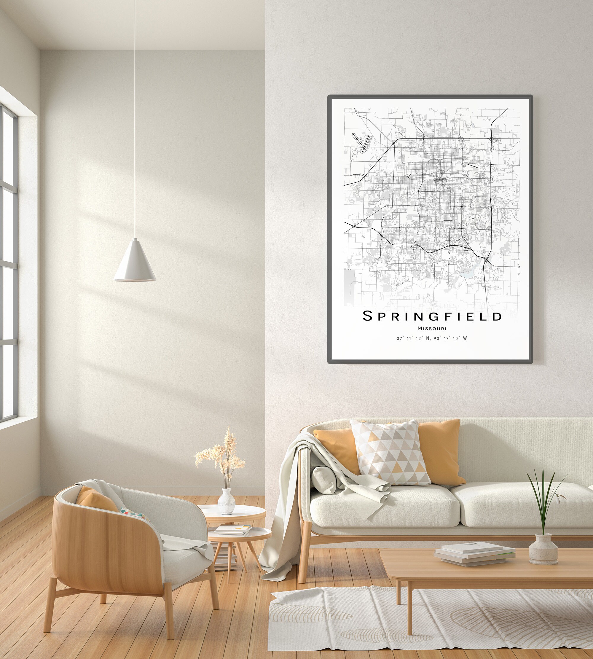 Springfield Map, Missouri, MO City Map With High Details Instant ...
