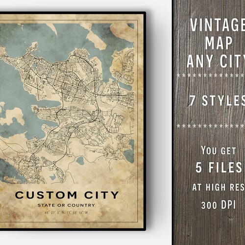 Custom City Map Personalized Map Custom Map Poster Any - Etsy