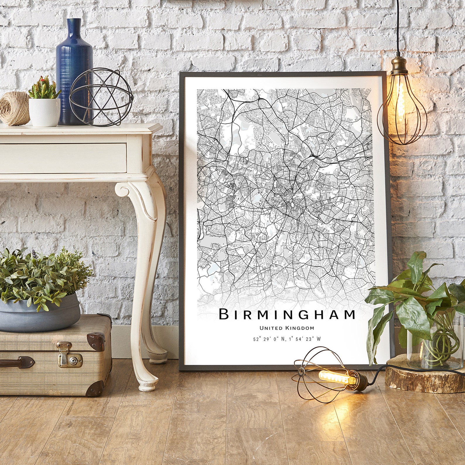 Birmingham Map United Kingdom City Map With High Details - Etsy