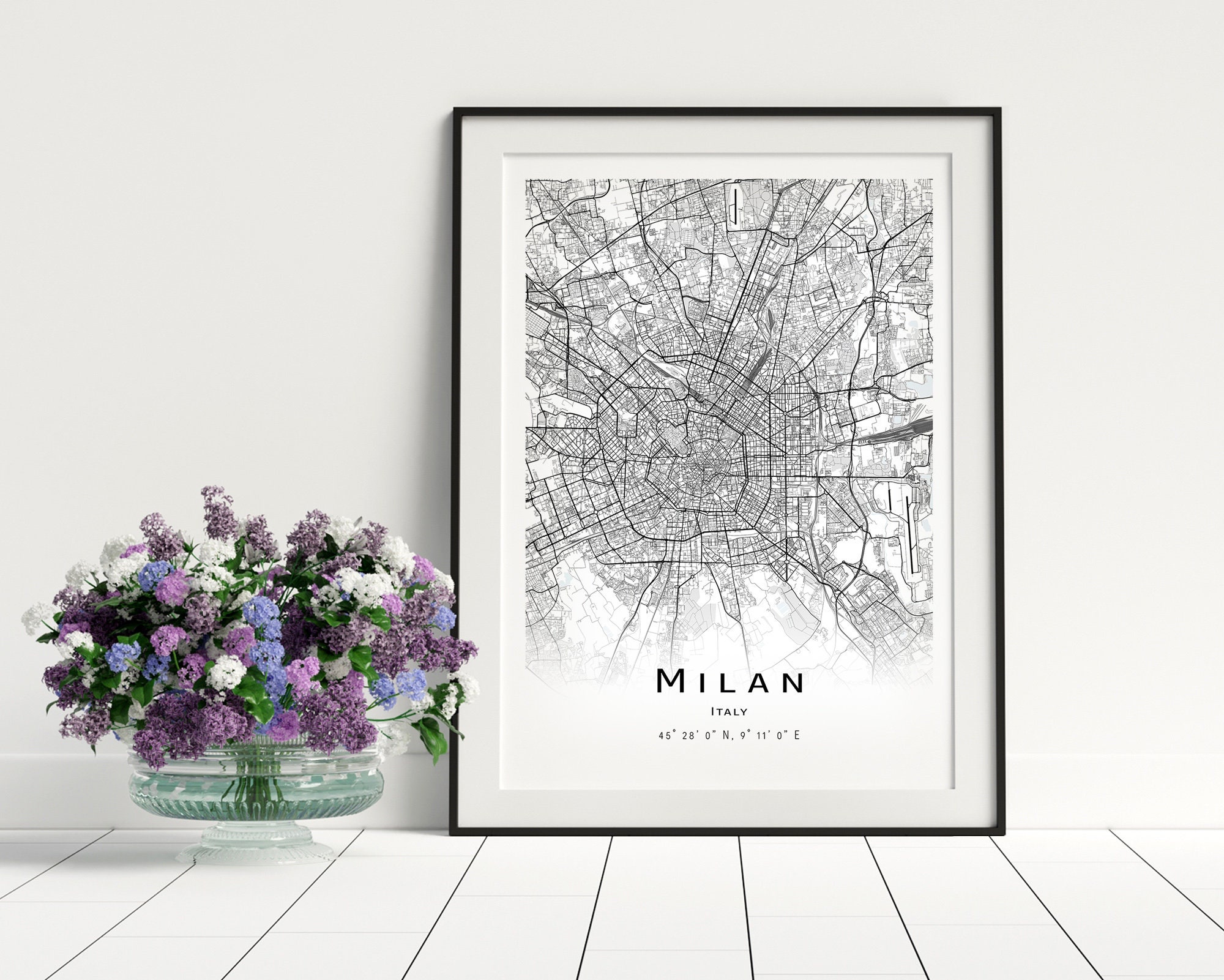 Milan Map, Italy - City Map With High Details - Instant Download ...