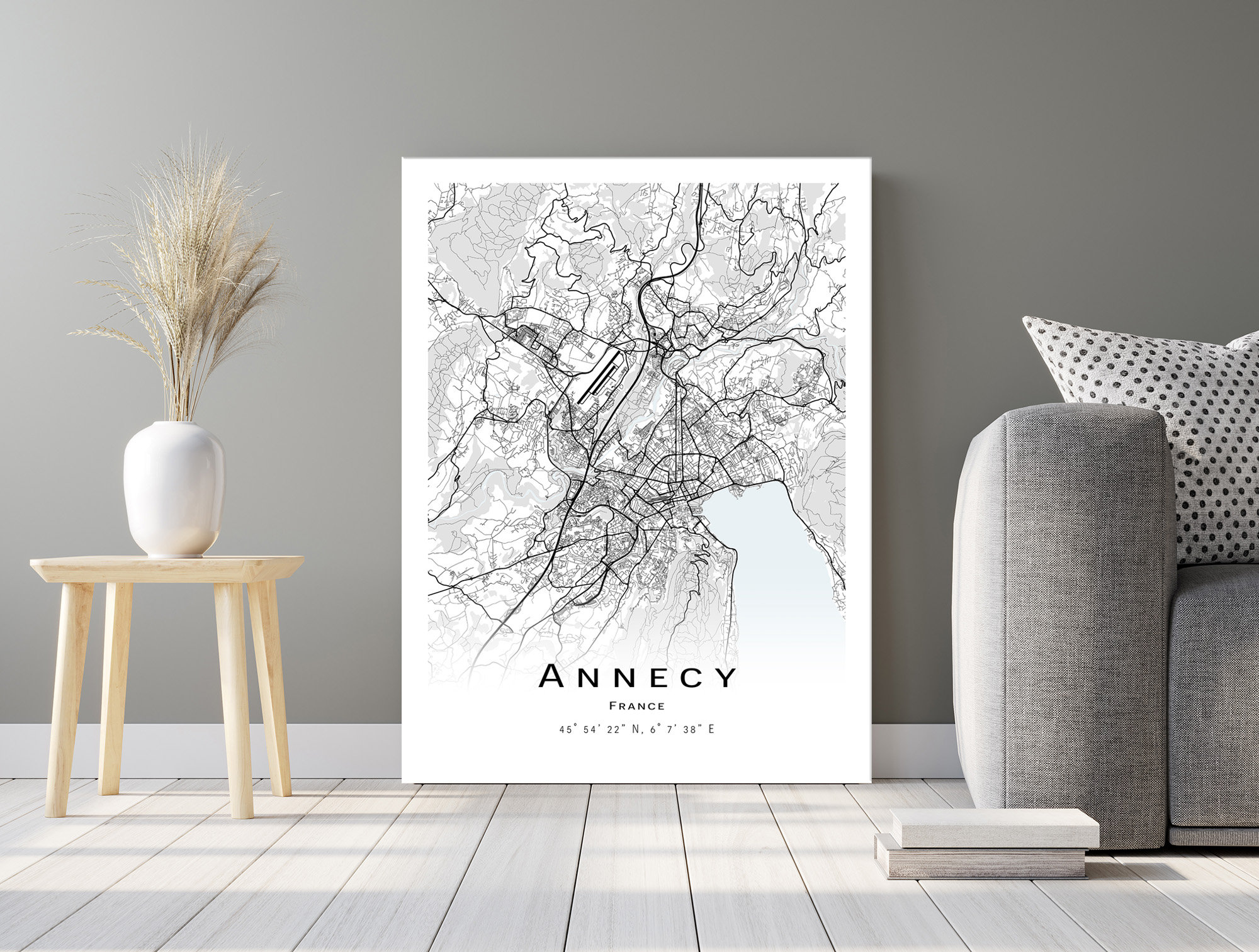 Annecy Map France City Map With High Details Printable - Etsy