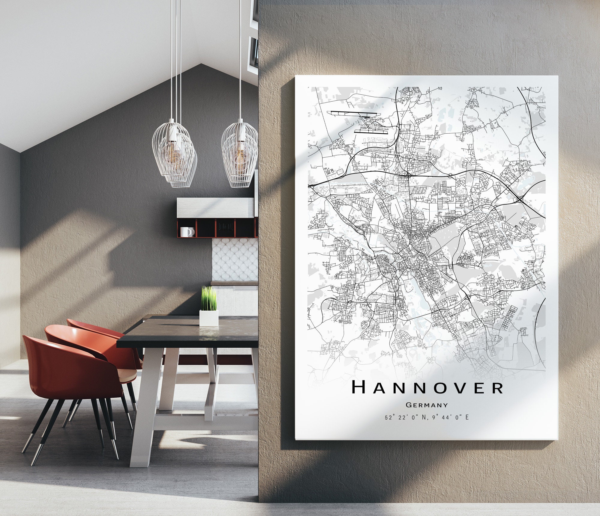 Hannover mapa, Alemania Mapa de la ciudad con detalles altos descarga ...
