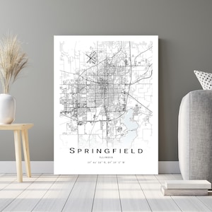 Springfield Map, Illinois, United States (USA) - City Map With High ...