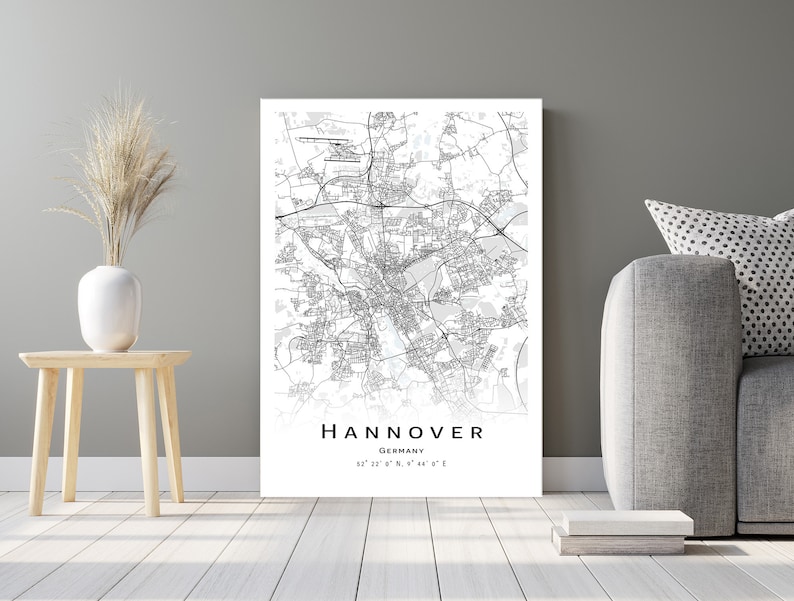 Hannover mapa, Alemania Mapa de la ciudad con detalles altos descarga ...