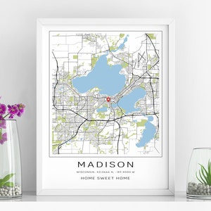 Custom City Map, Personalized Map, Custom Map Poster, Any City, Wall ...