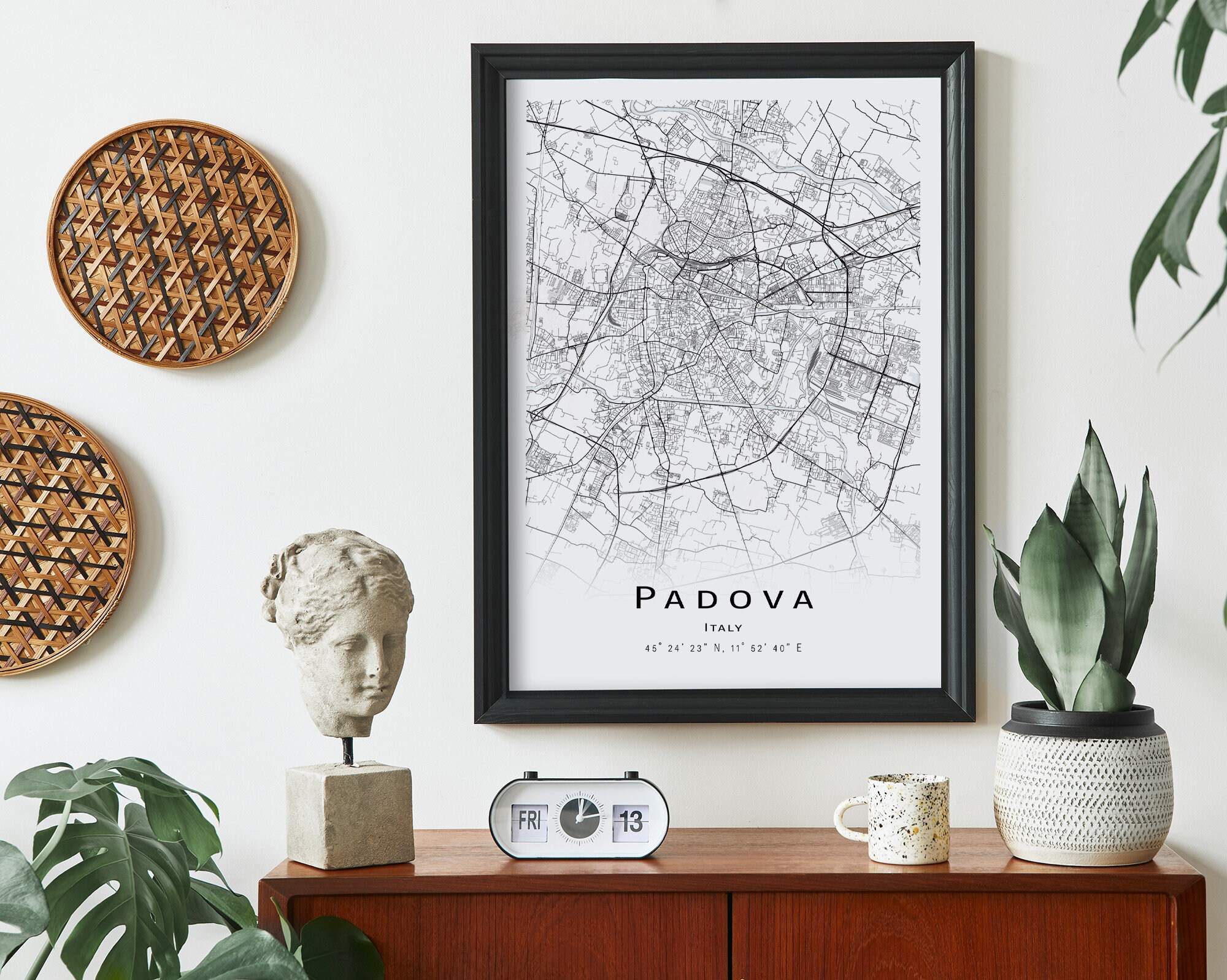 Padova mapa Italia Mapa de la ciudad con detalles altos Cartel de mapa ...