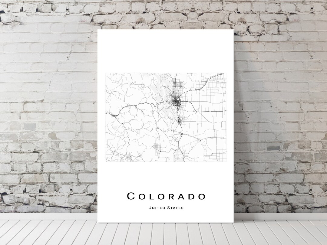 Colorado Map - CO USA United States Map - Printable Map Poster ...