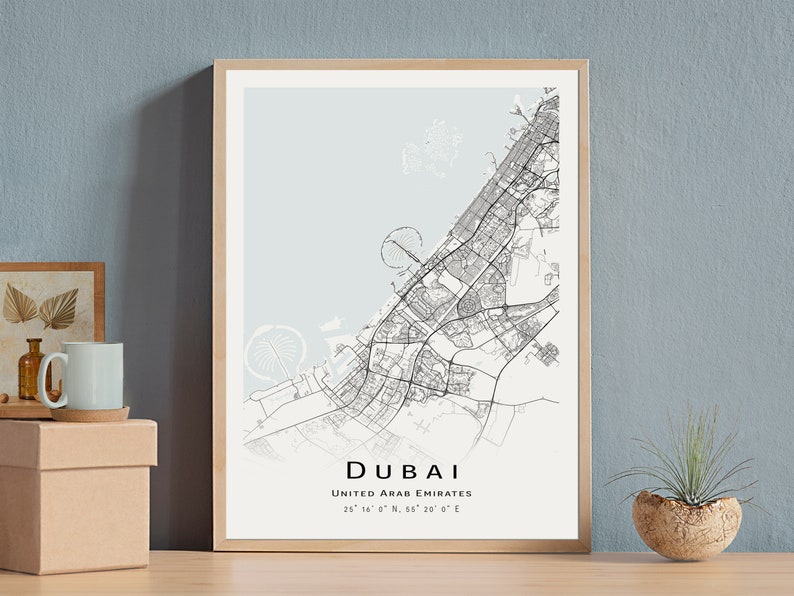 Dubai, United Arab Emirates City Map With High Details Printable Map ...
