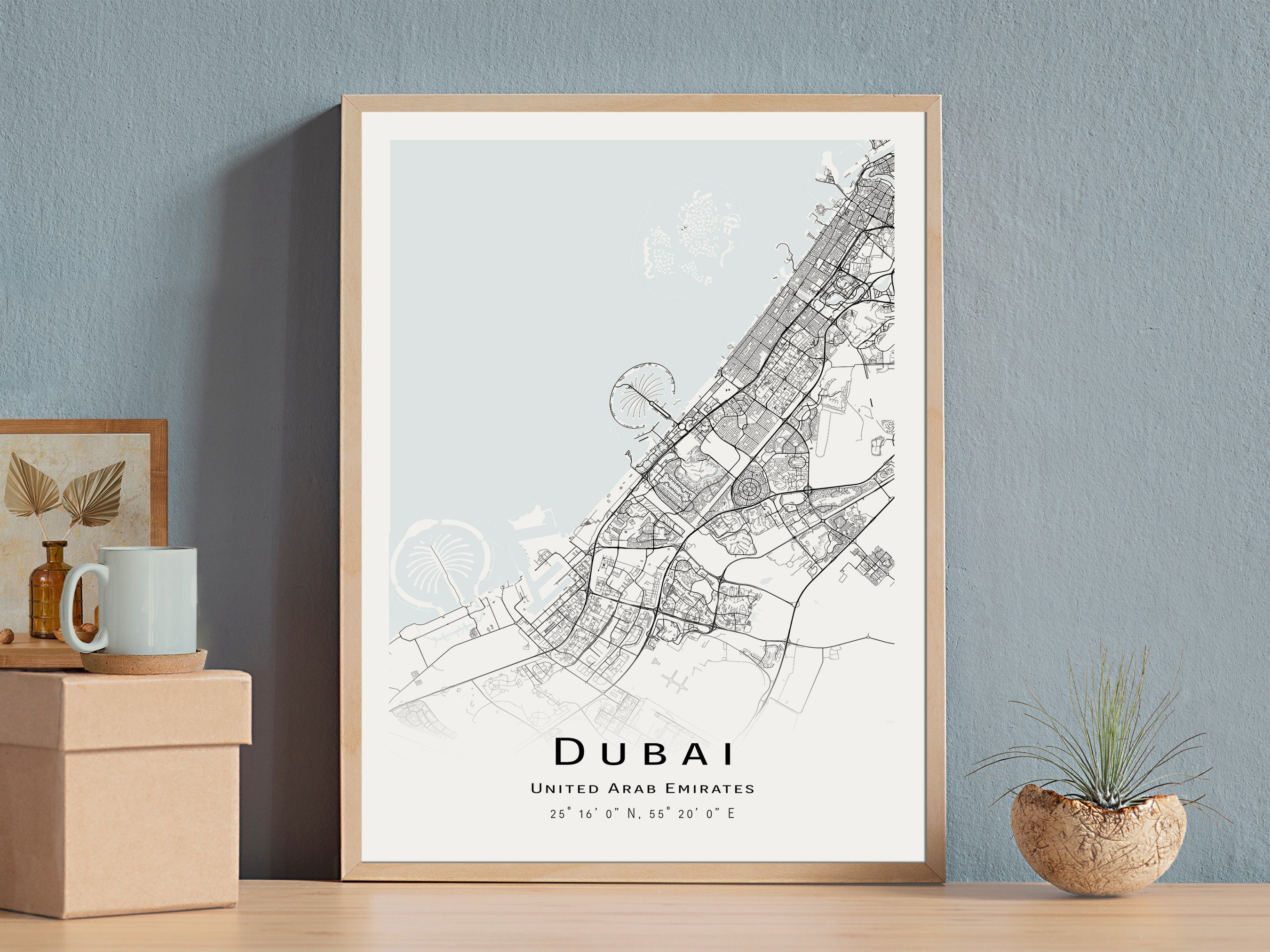 Dubai, United Arab Emirates City Map With High Details Printable Map ...
