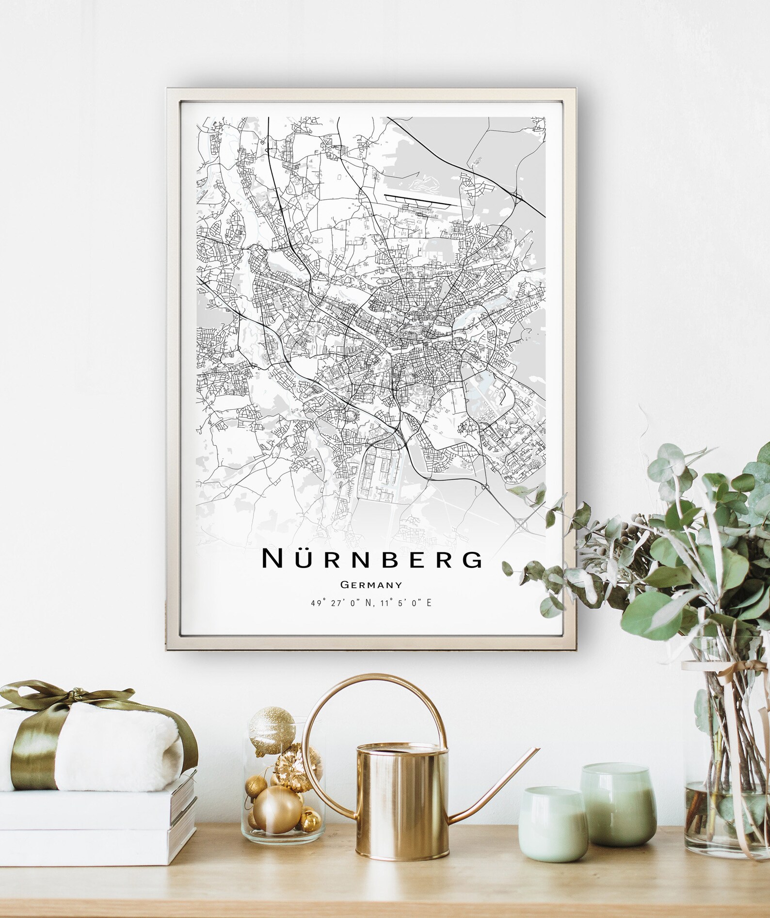 Nurnberg Map, Germany City Map With High Details Instant Download ...
