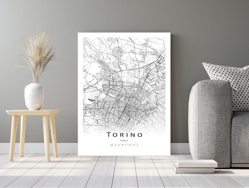 Torino Map, Italy - City Map With High Details - Instant Download ...