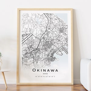 Okinawa Map - Japan- City Map With High Details - Printable Map Poster ...