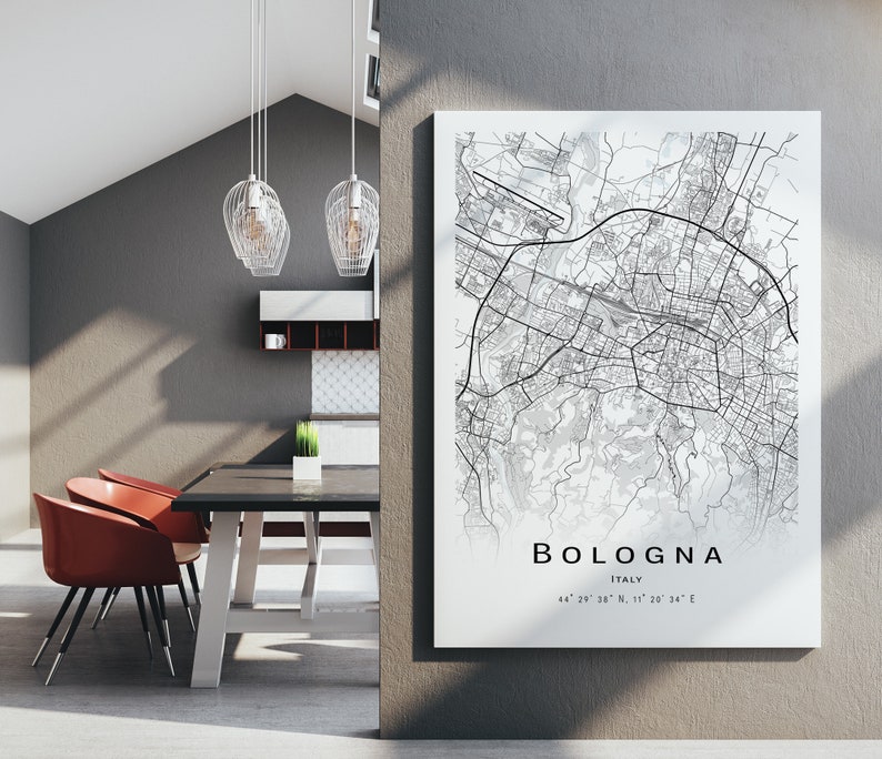 Bologna Map, Italy City Map With High Details Instant Download ...